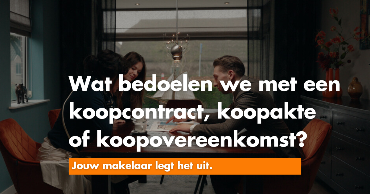 Wat bedoelen we met een koopcontract, koopakte of koopovereenkomst ...